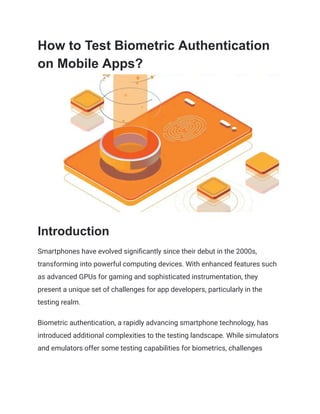 How to Test Biometric Authentication on Mobile Apps.pdf | Computer ...