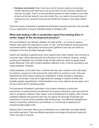 How to test LLMs in production.pdf