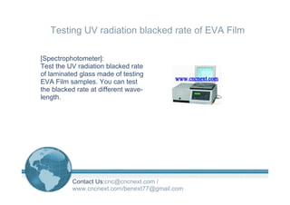 Howto test properties of glass laminating eva interlayer film | PDF