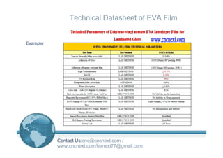 Howto test properties of glass laminating eva interlayer film | PDF