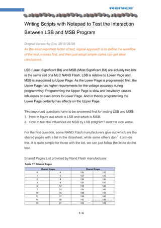 How to test the interaction between ISB and MSB program | PDF ...
