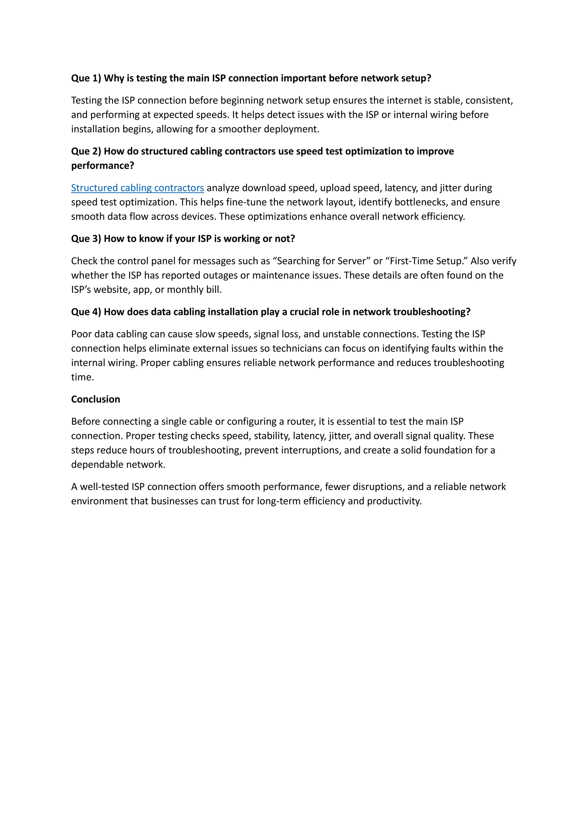 How to Test Your Main ISP Connection Before Network Setup.pdf