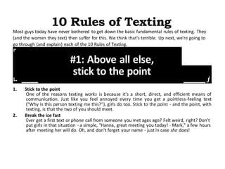 How to text girls | PPT