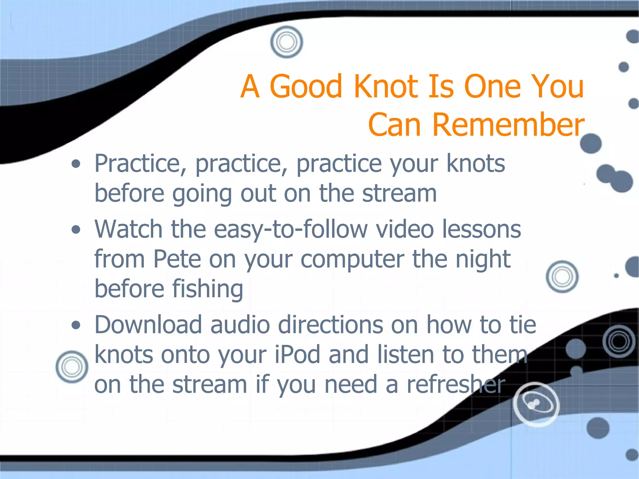 How To Tie Fishing Knots | PPT