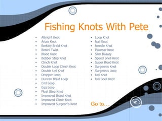 How To Tie Fishing Knots | PPT