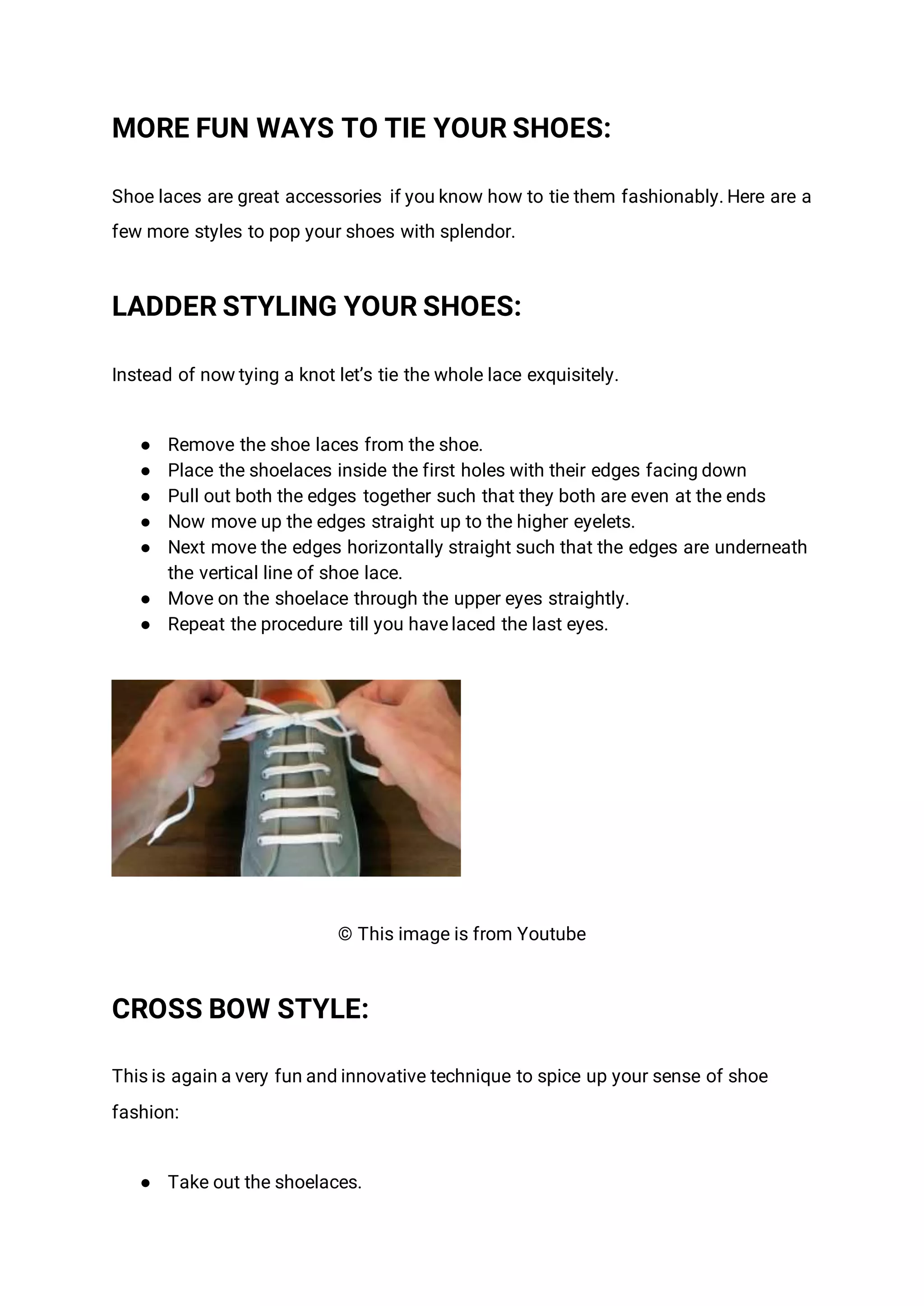 How to tie your shoes | DOCX