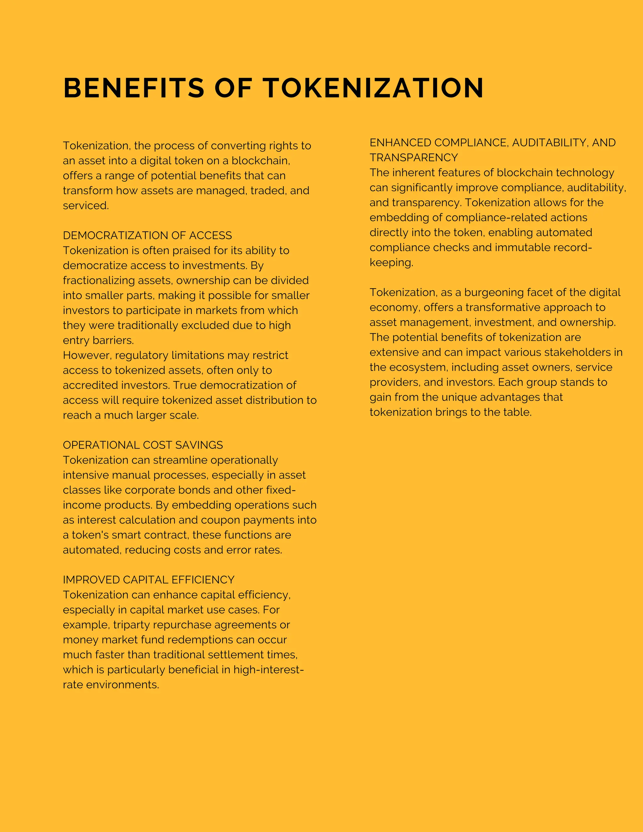 HOW TO TOKENIZE: PROCESS, POSSIBILITIES AND CHALLENGES | PDF