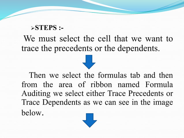 HOW TO TRACE PRECEDENTS AND DEPENDENTS IN EXCEL.pptx