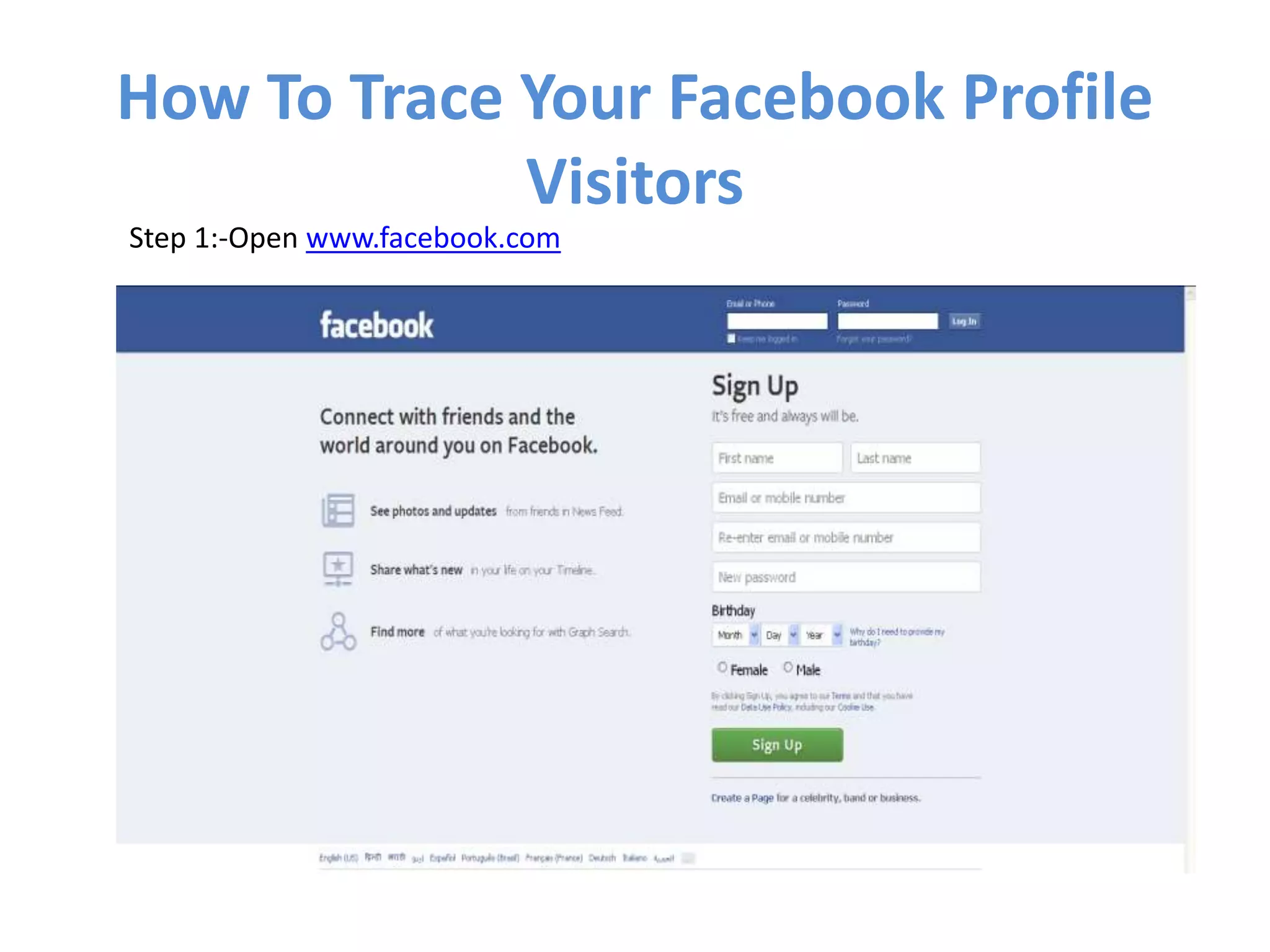 How to trace your facebook profile visitors | PPTX