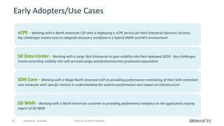 How To Track Performance and Fault in a Multi-layer, Software-Defined Network (SDN) Environment ...