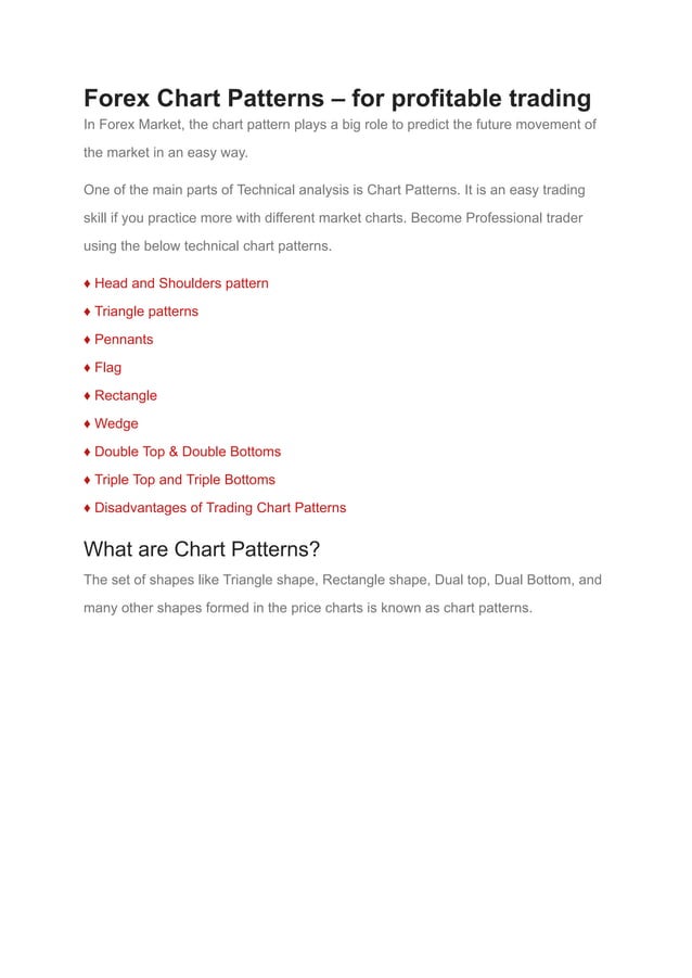 How to Trade Chart Patterns with Target and SL@forexgdp.com.pdf ...