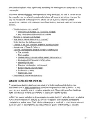 How to train a transactional chatbot using reinforcement learning.pdf