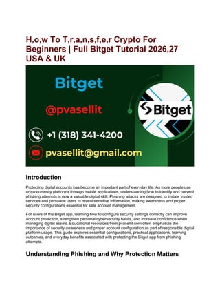 H,o,w To T,r,a,n,s,f,e,r Crypto For Beginners _ Full Bitget Tutorial ...