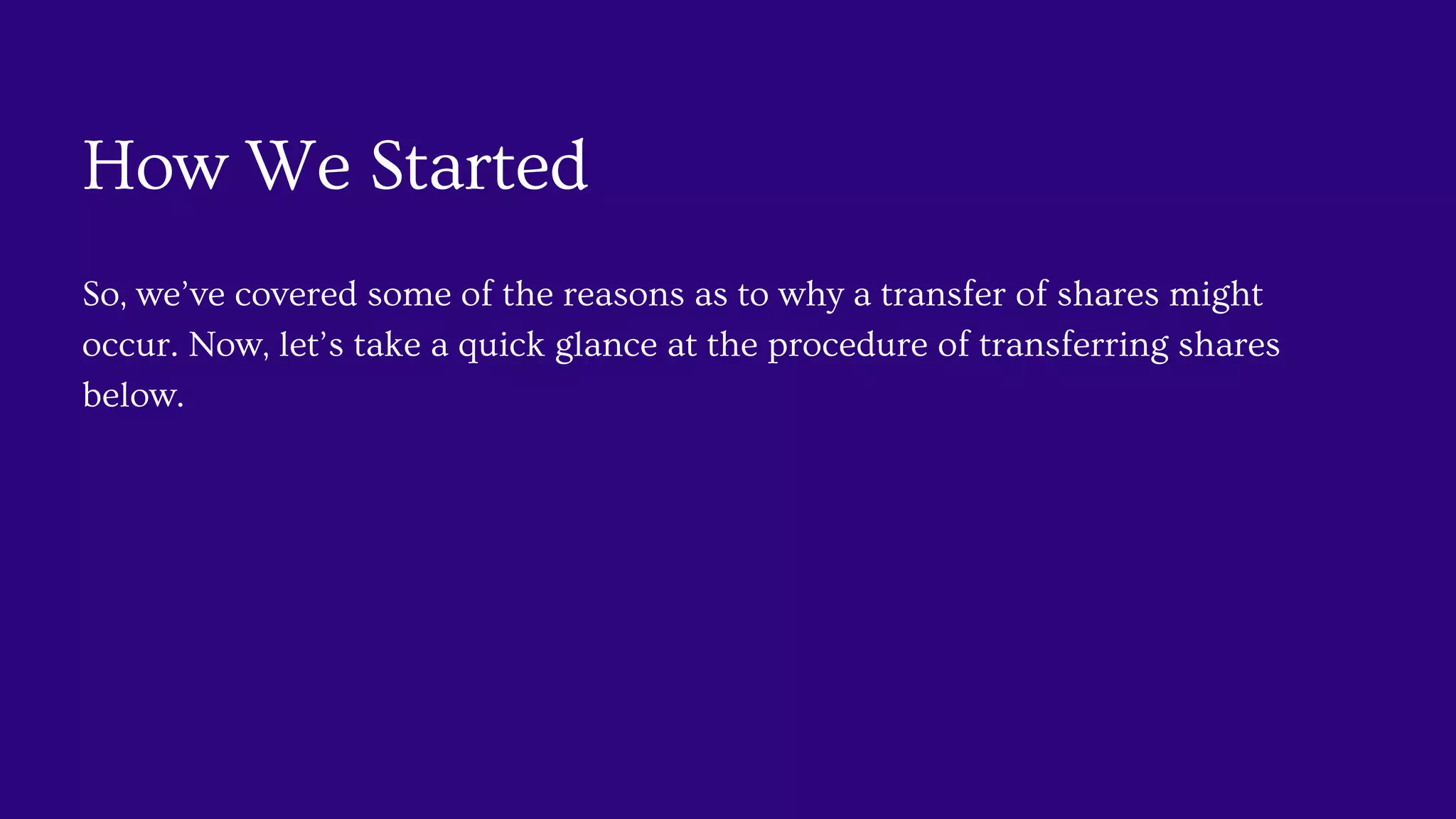 How to transfer shares | PPTX