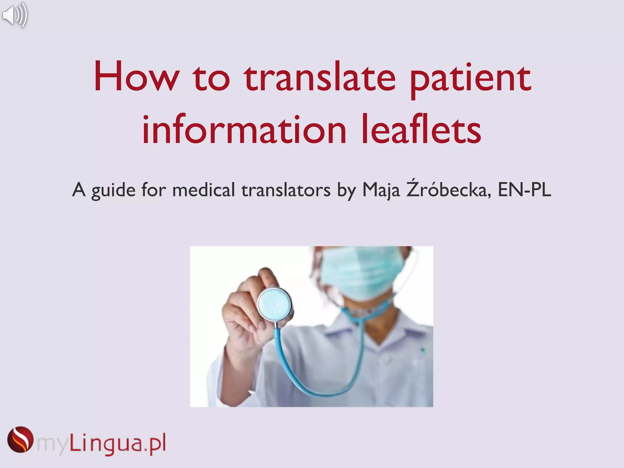 How to translate patient information leaflets | PPT