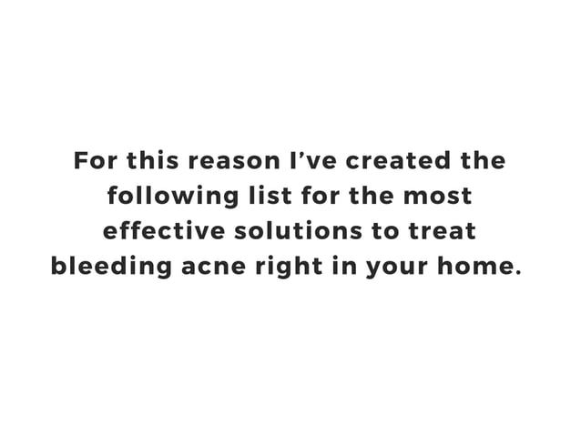 How To Treat A Bleeding Wound From A Popped Pimple | PPT