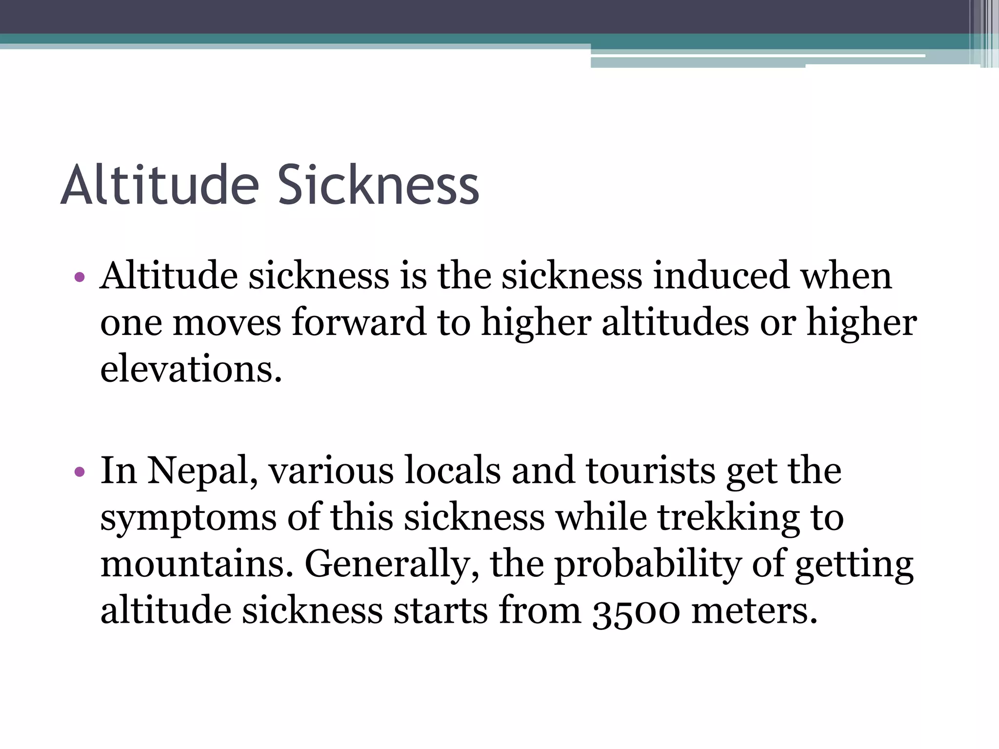 How To Treat Altitude Sickness While Trekking In Nepal? | PPTX