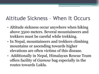 How To Treat Altitude Sickness While Trekking In Nepal? | PPTX