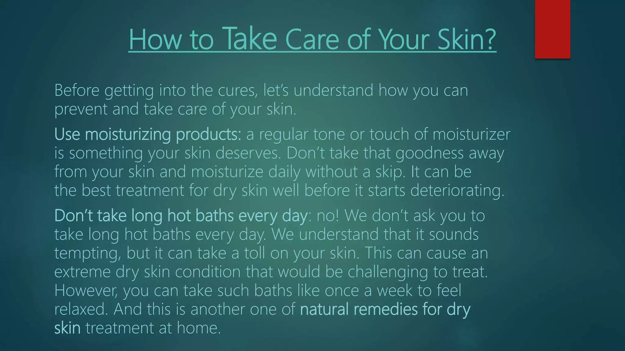 How to treat dry skin | PPTX