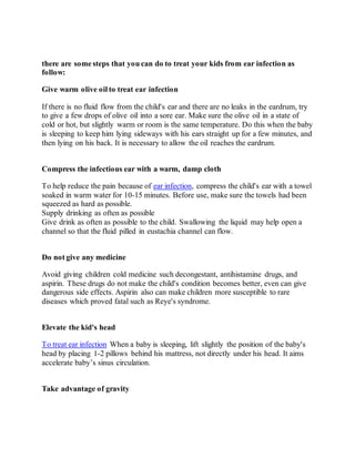 How to treat ear infections in kids at home | PDF