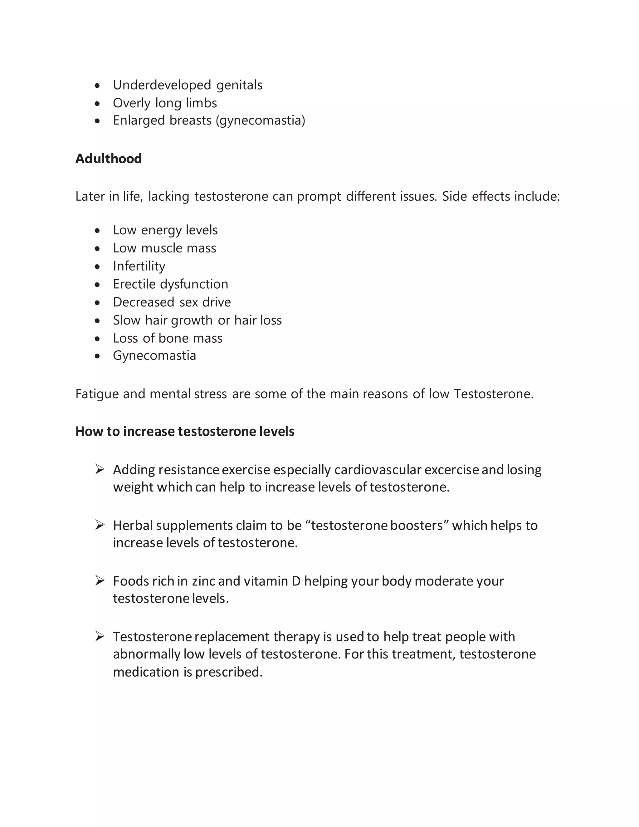 How to treat low testosterone | PDF