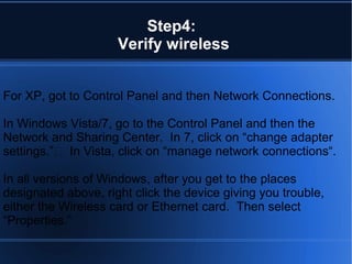 How to troubleshoot wireless connection problems | ODP