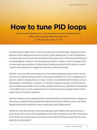 How to tune pid loops | PDF