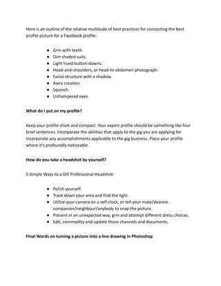 How to Turn a Picture Into a Line Drawing in Photoshop | PDF