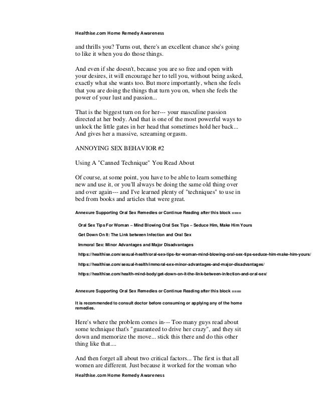 How To Turn On Women For Sex Healthise Oral Sex Tips Information