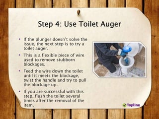 How to Fix a Blocked Toilet | PPT