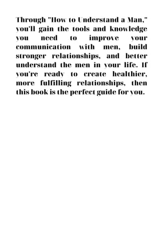 How to understand a man | PDF