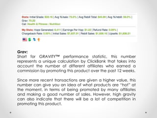 How to understand clickbank statistics | PPT