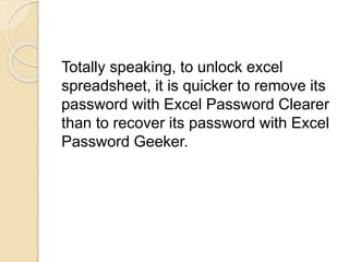 How to unlock excel 2010 spreadsheet | PPT