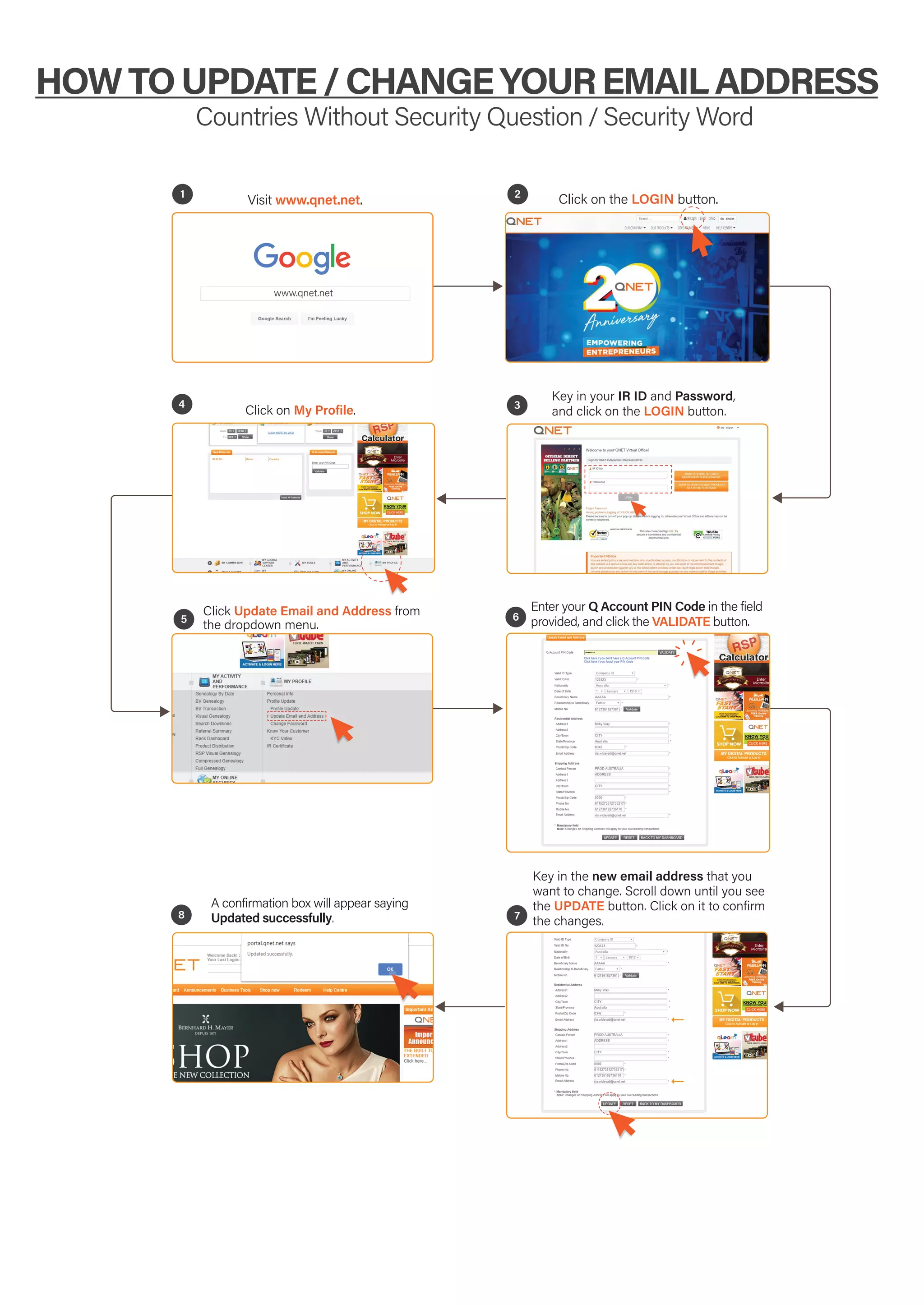 How to update change your email address countries without security ...