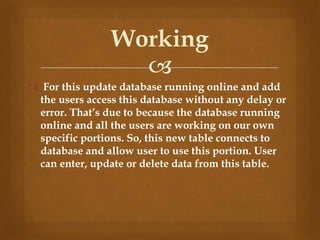 How to Update Database Online (With Example Student Information ...