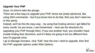 How to update your php version to keep in line with word press ...