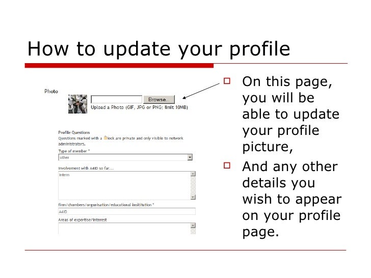 How To Update Your Profile
