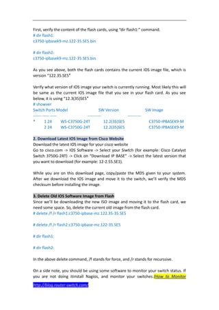 How to upgrade ios image on cisco catalyst switch or cisco router | DOCX
