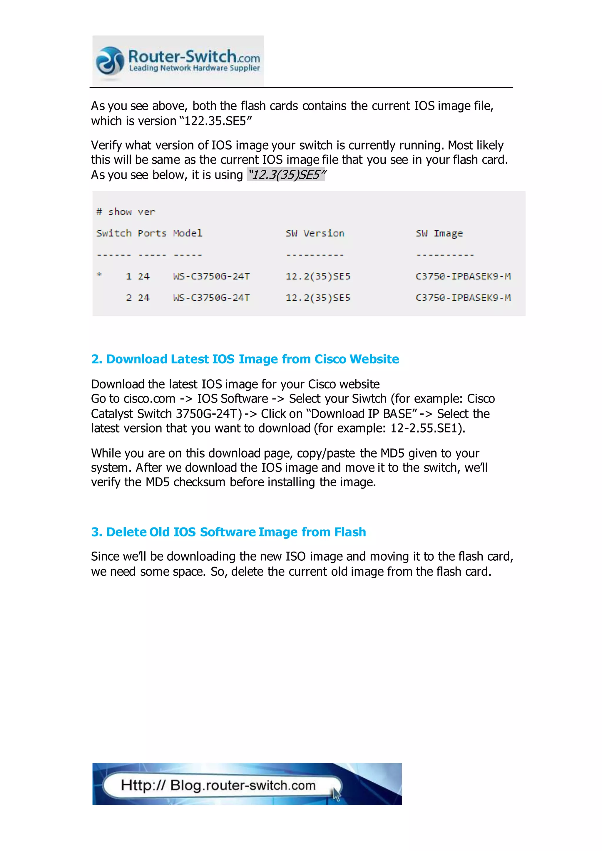How to upgrade ios image on cisco catalyst switch or router | DOCX
