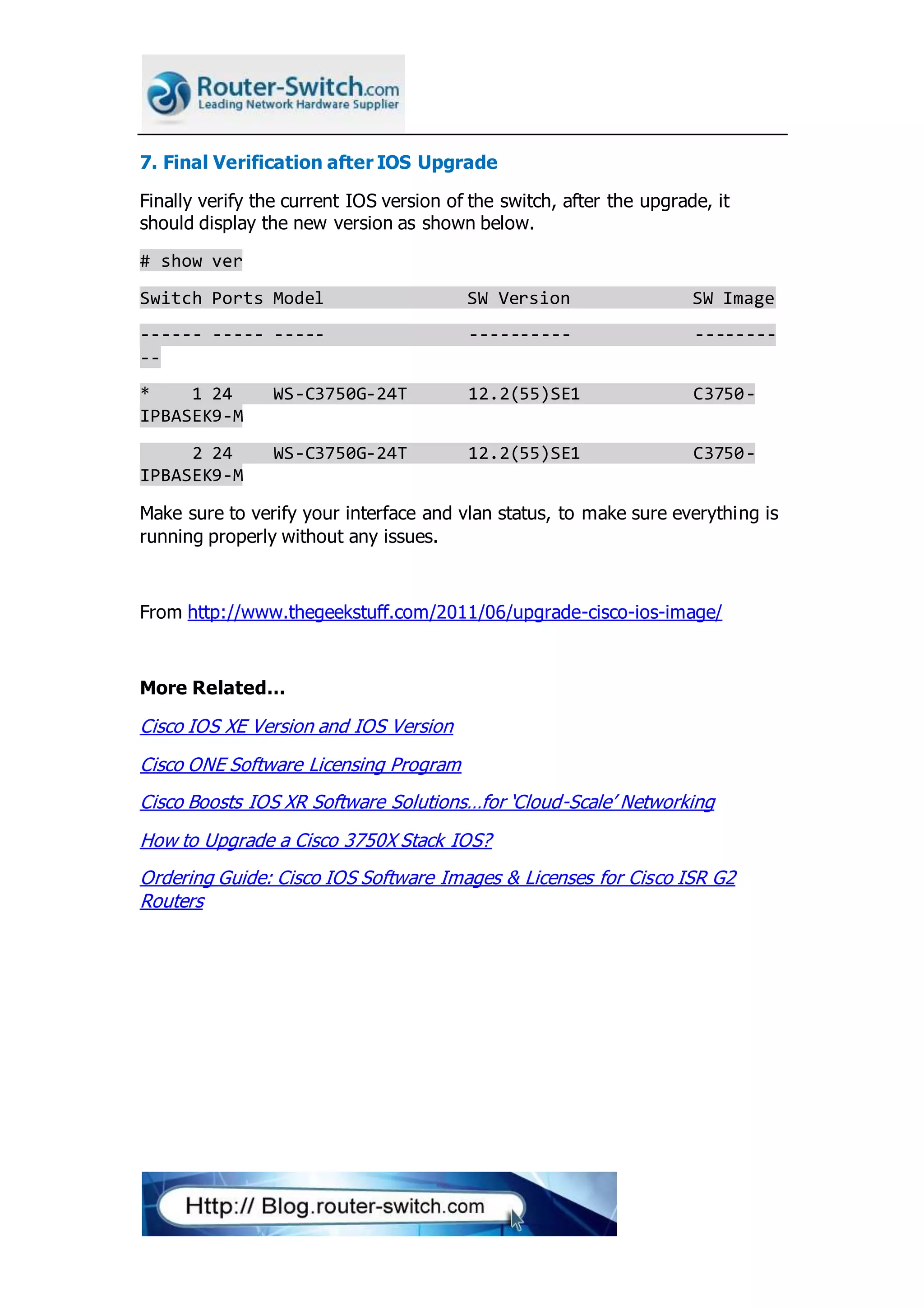 How to upgrade ios image on cisco catalyst switch or router | DOCX