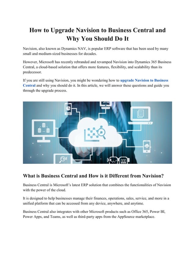 How to Upgrade Navision to Business Central and Why You Should Do It.pdf