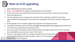 How to upgrade OJS 2 to OJS 3 latest | PPTX | Web Development | Internet