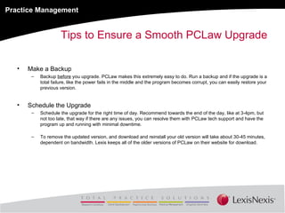 How to Upgrade PCLaw to the Newest Version | PPT