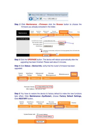 How to upgrade tp link adsl modem router (trend chip solution) | PDF
