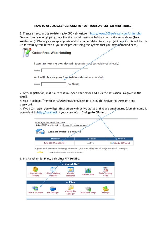 How to use_000webhost | PDF | Databases | Computer Software and Applications