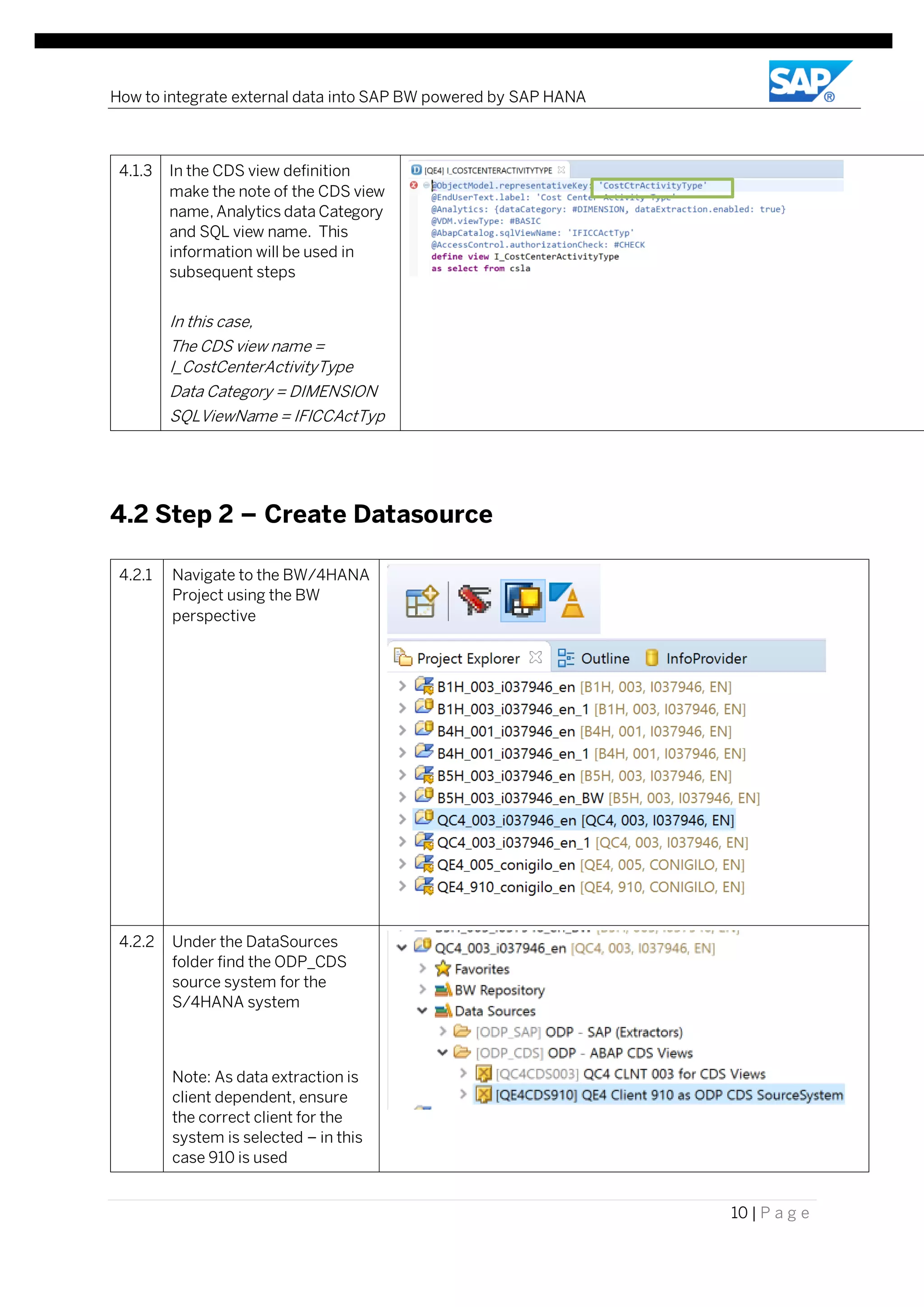 How to use abap cds for data provisioning in bw | PDF