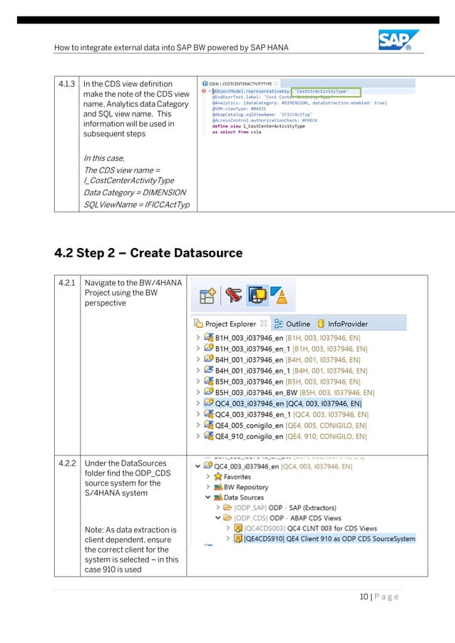 How to use abap cds for data provisioning in bw | PDF