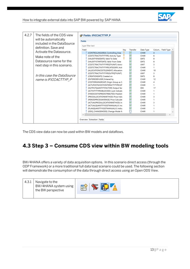 How to use abap cds for data provisioning in bw | PDF