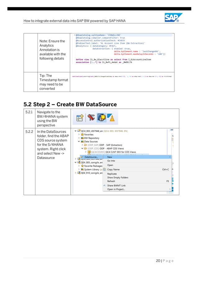 How to use abap cds for data provisioning in bw | PDF
