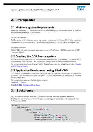 How to use abap cds for data provisioning in bw | PDF